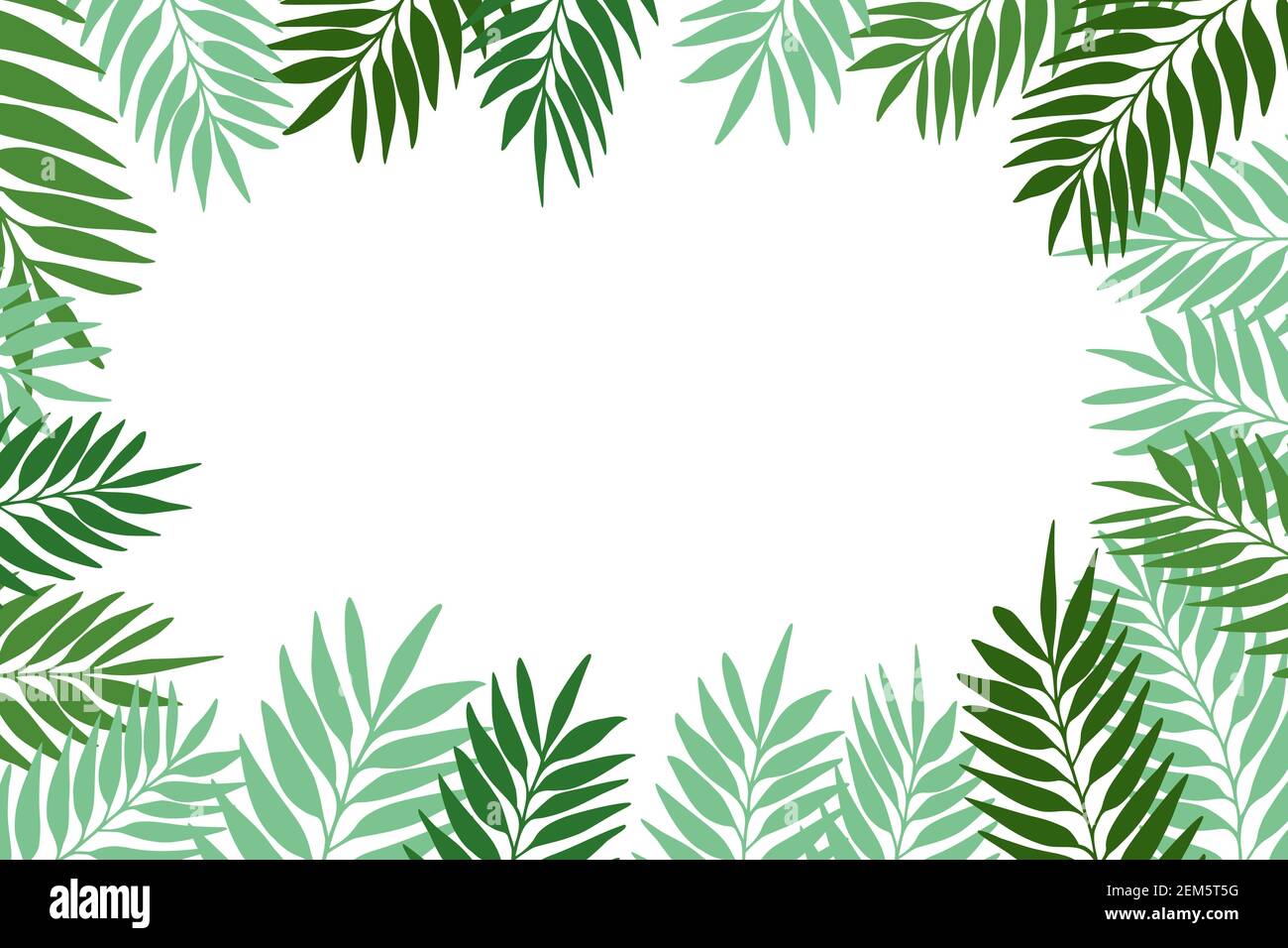 Floral frame with colorful exotic branches on white background. Ornate ...