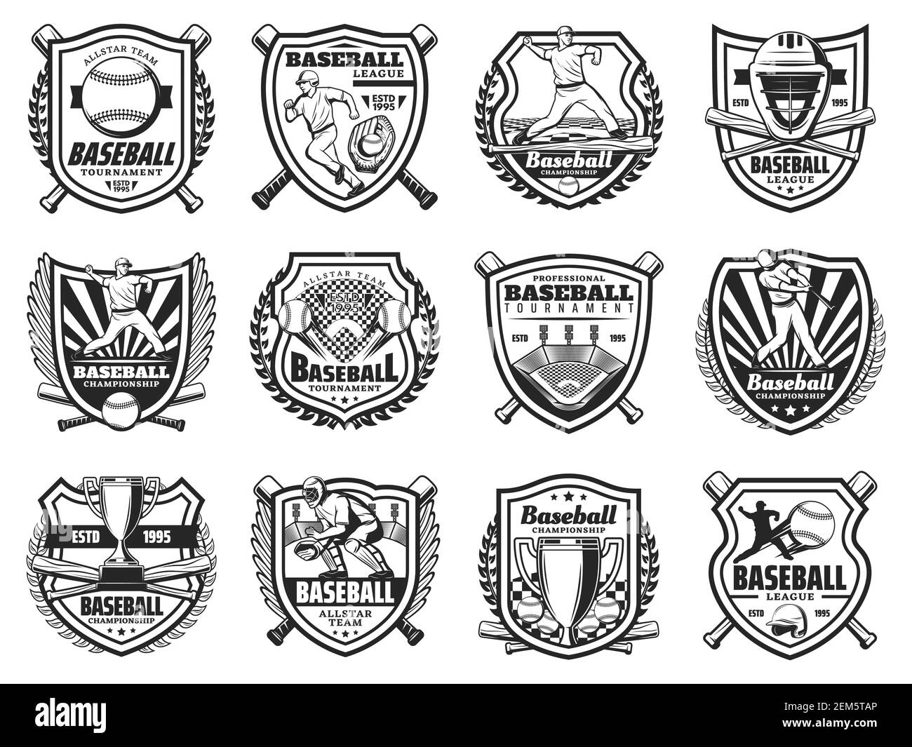 Softball team players Stock Vector Images - Alamy