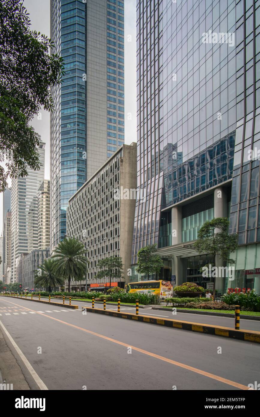 Makati, Metro Manila, Philippines - August 2018: Ayala Avenue and ...