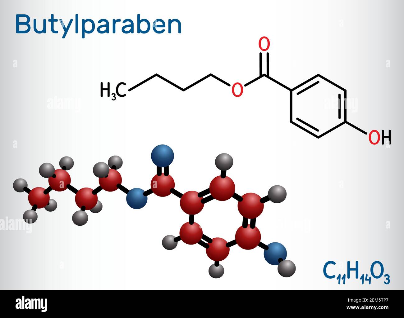 Butyl paraben preservative molecule Stock Vector Images - Alamy