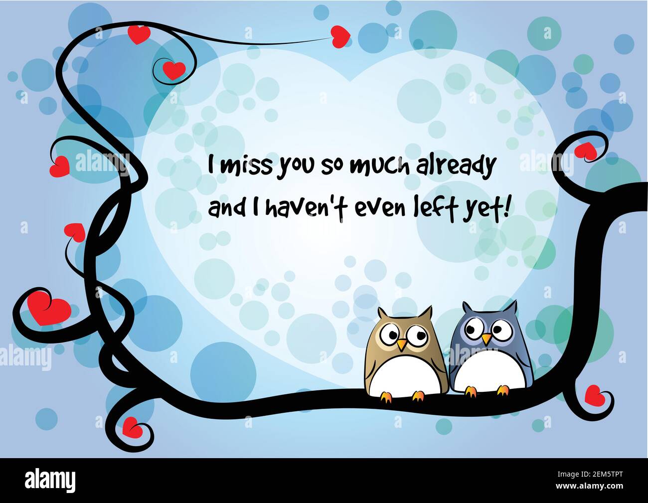 vector cartoon owls Love words Stock Vector Image & Art - Alamy