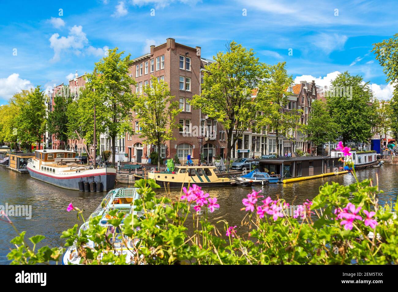 Canals of Amsterdam. Amsterdam is the capital and most populous city of the Netherlands Stock ...