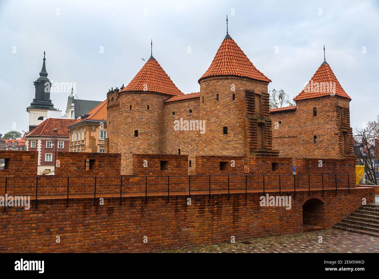 Barbican fortress in Warsaw in a summer day, Poland Stock Photo - Alamy