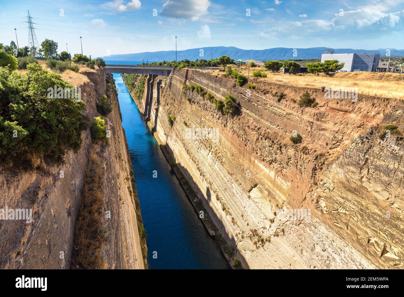 Aerial ship corinth canal hi-res stock photography and images - Alamy