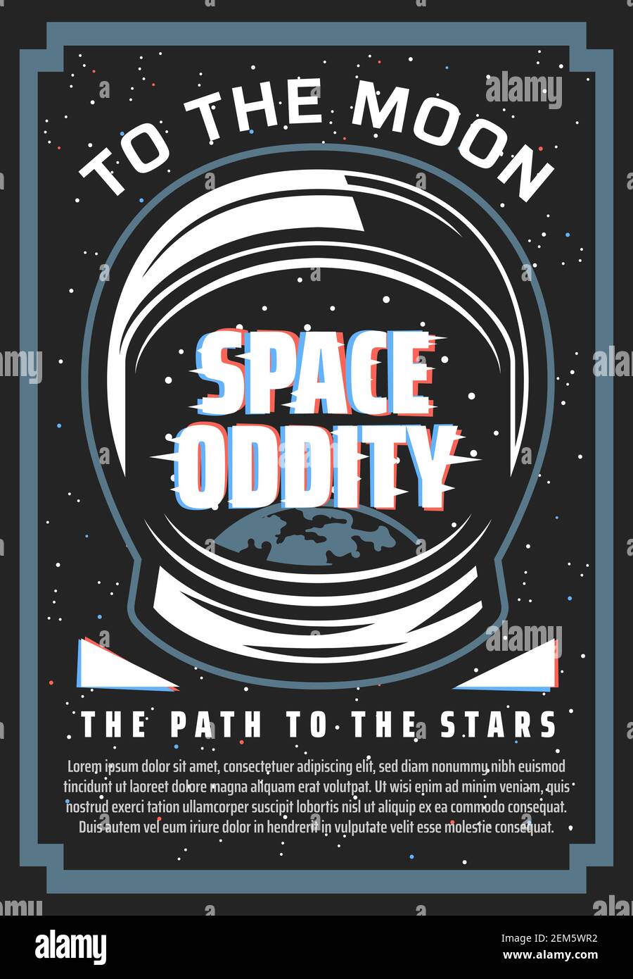 Space reflection in astronaut suit helmet vector design of space ...