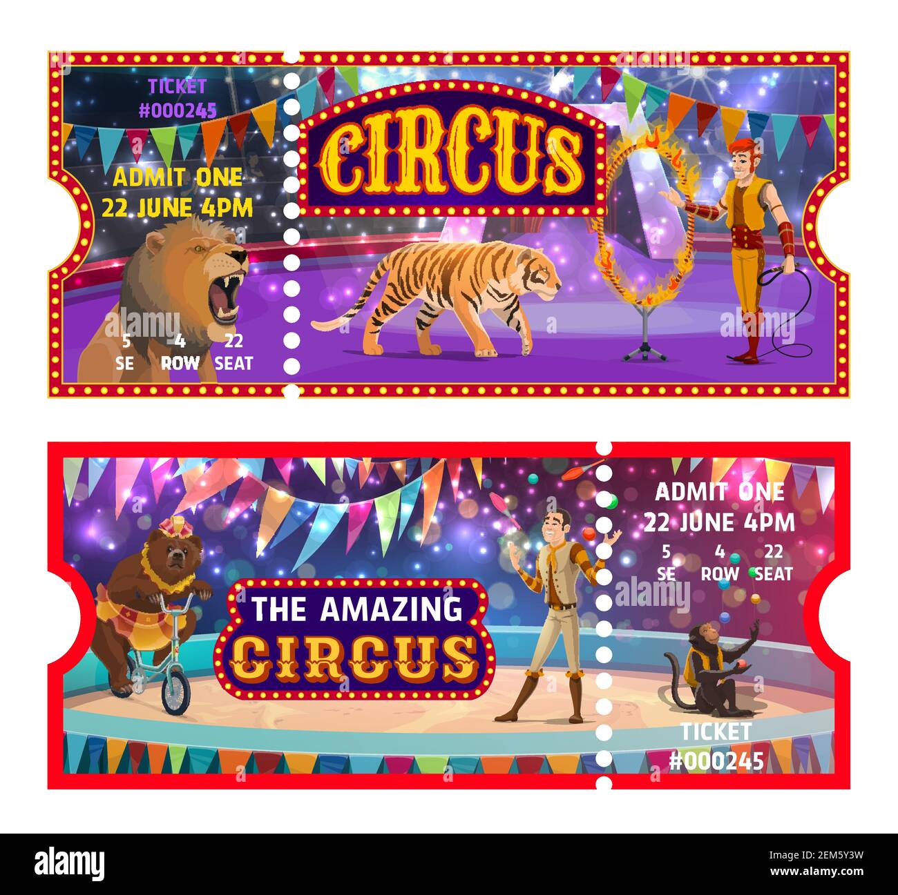 Circus show tiger tamer hi-res stock photography and images - Alamy
