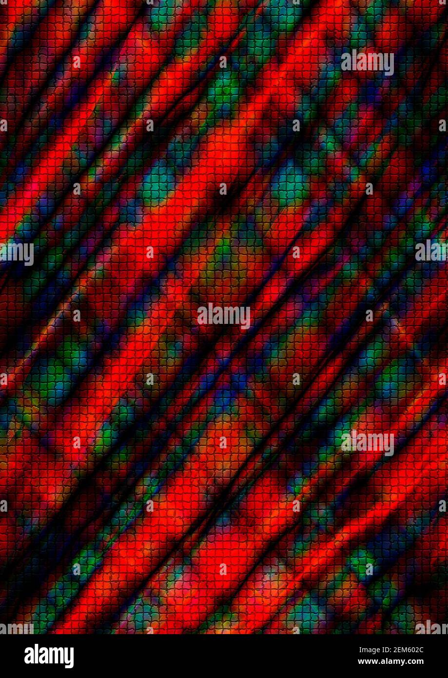 A bright gradient background with folds of red, green and blue shades ...