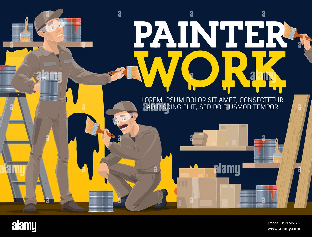 Tool box of painters Stock Vector Images - Alamy