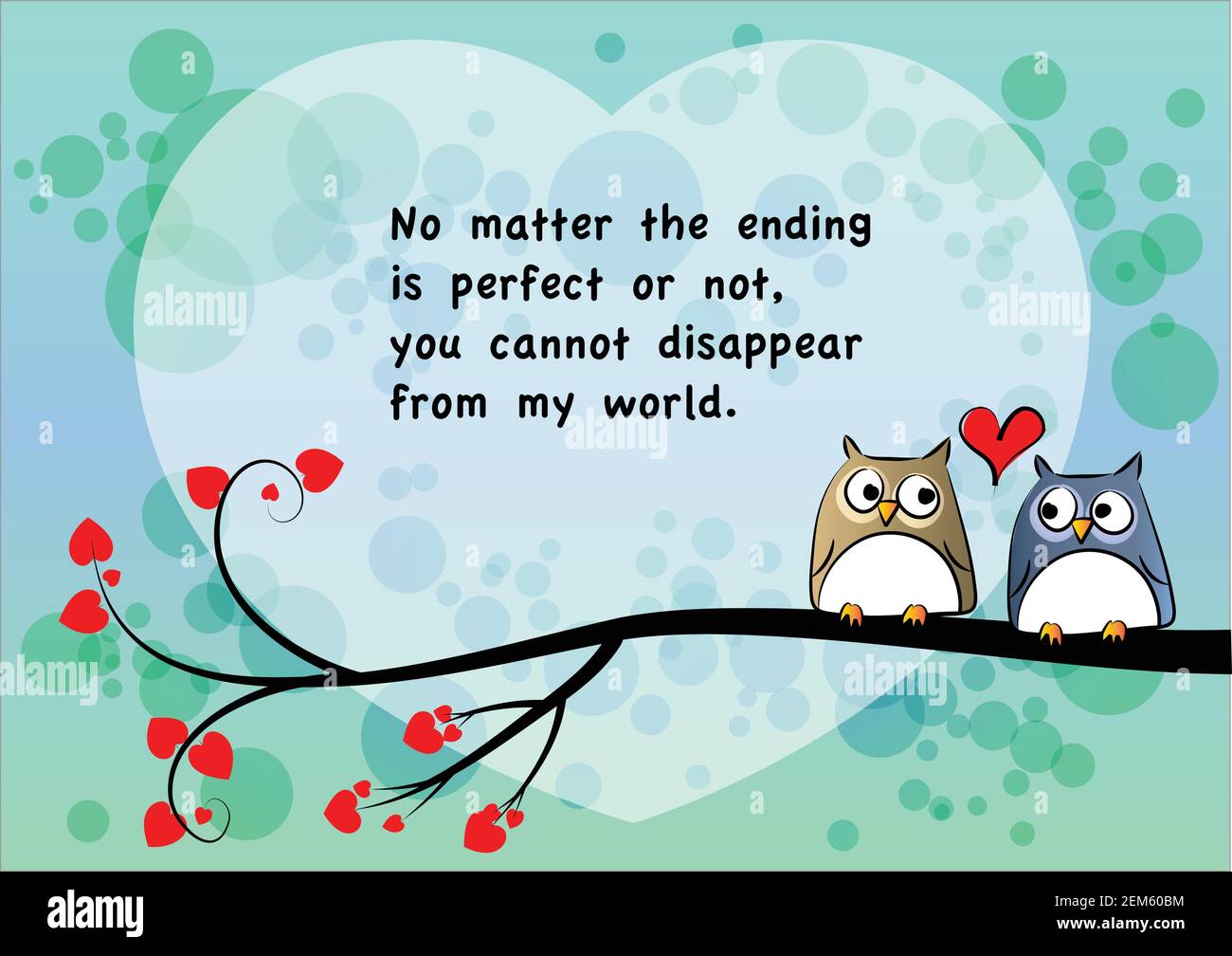 vector cartoon owls Love words Stock Vector Image & Art - Alamy