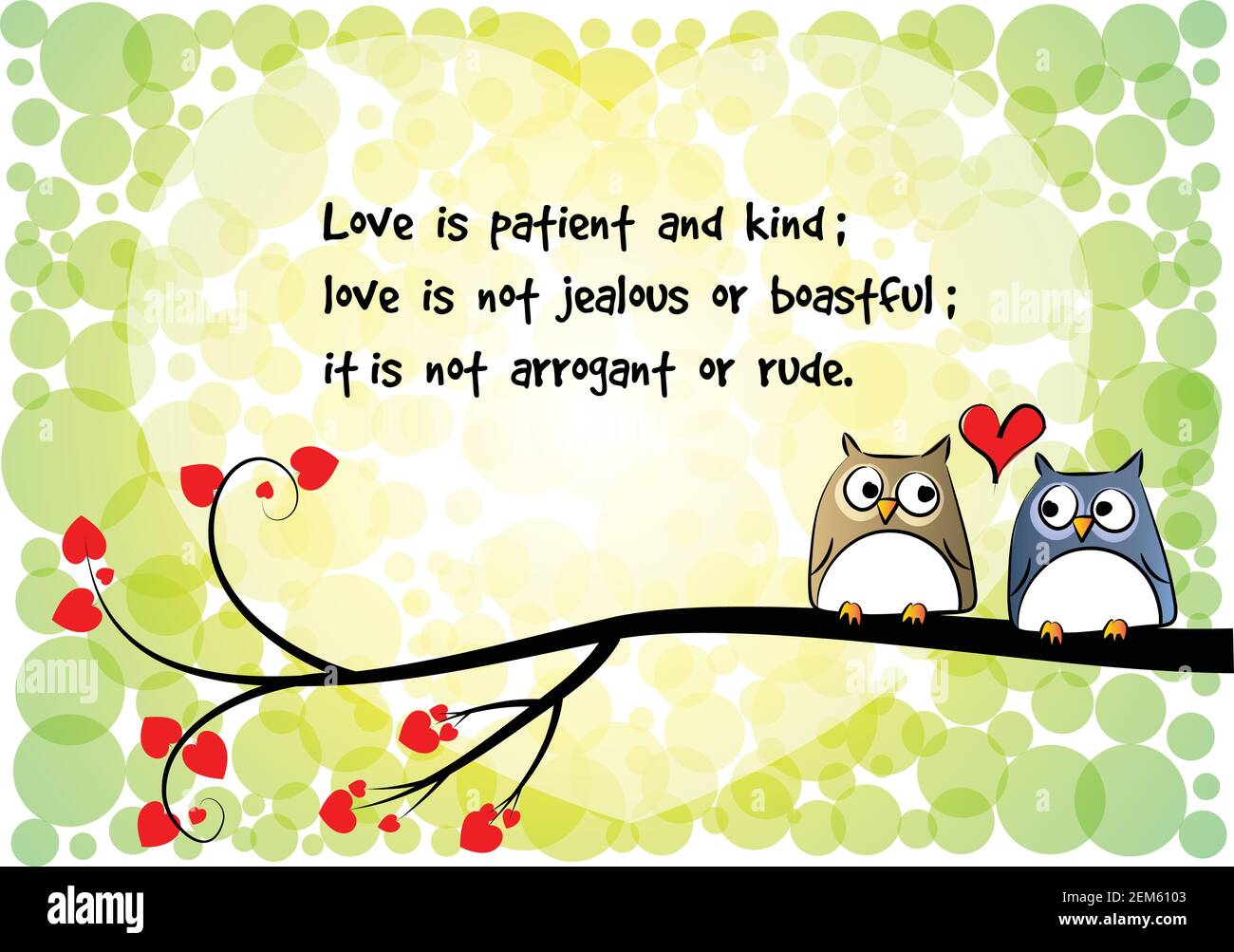vector cartoon owls Love words Stock Vector Image & Art - Alamy