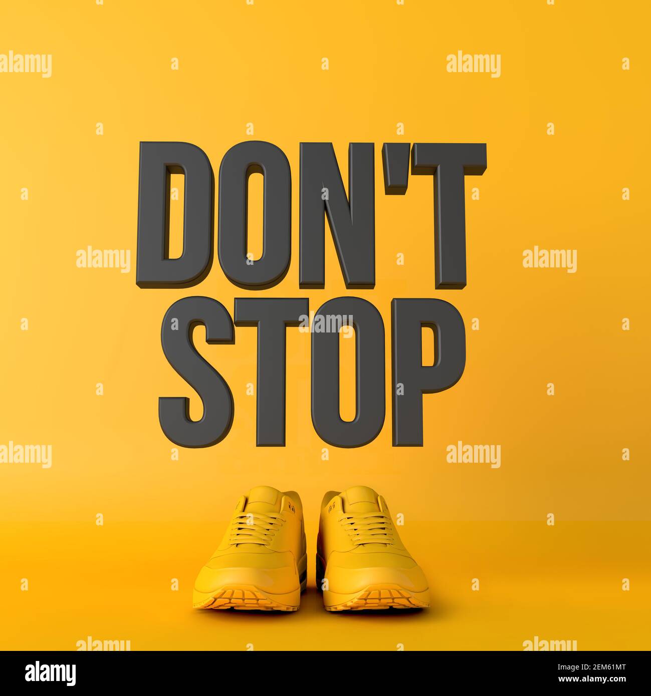 Dont stop motivational workout fitness phrase, 3d Rendering Stock Photo - Alamy