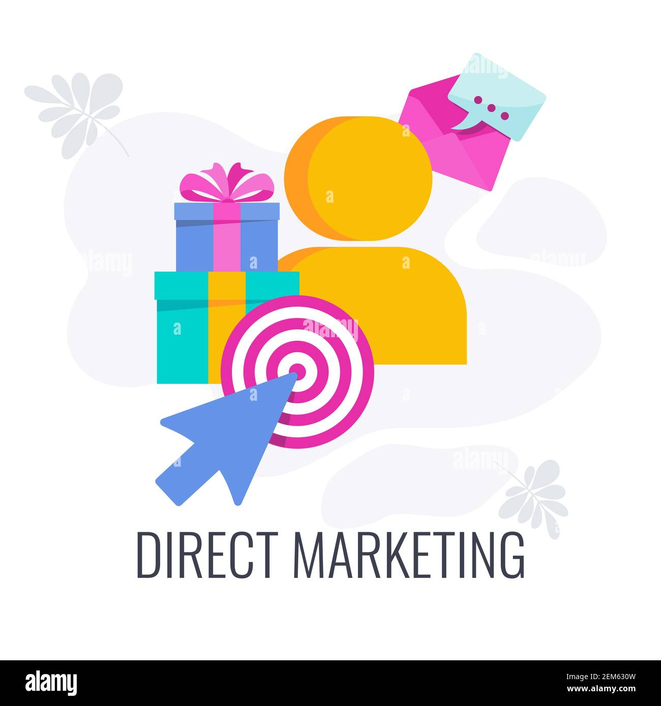 Direct marketing icon. Direct communication with the consumer Stock ...