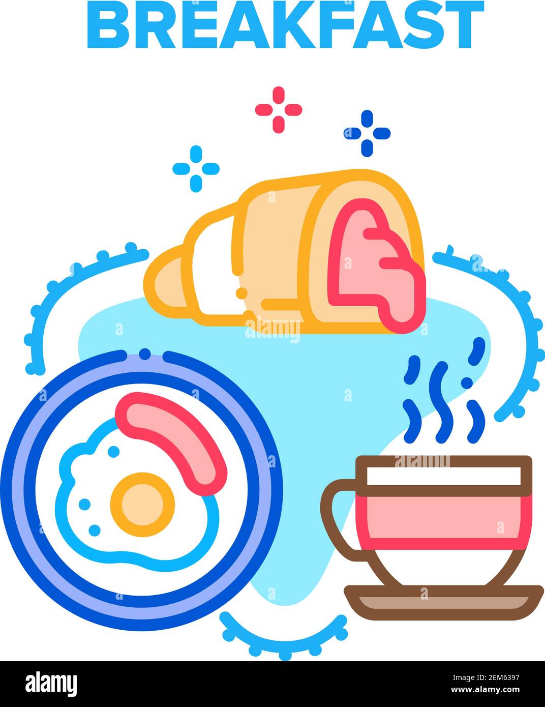 Breakfast Food Vector Concept Color Illustration Stock Vector Image ... Breakfast Food Vector Concept Color Illustration Stock Vector Image ...