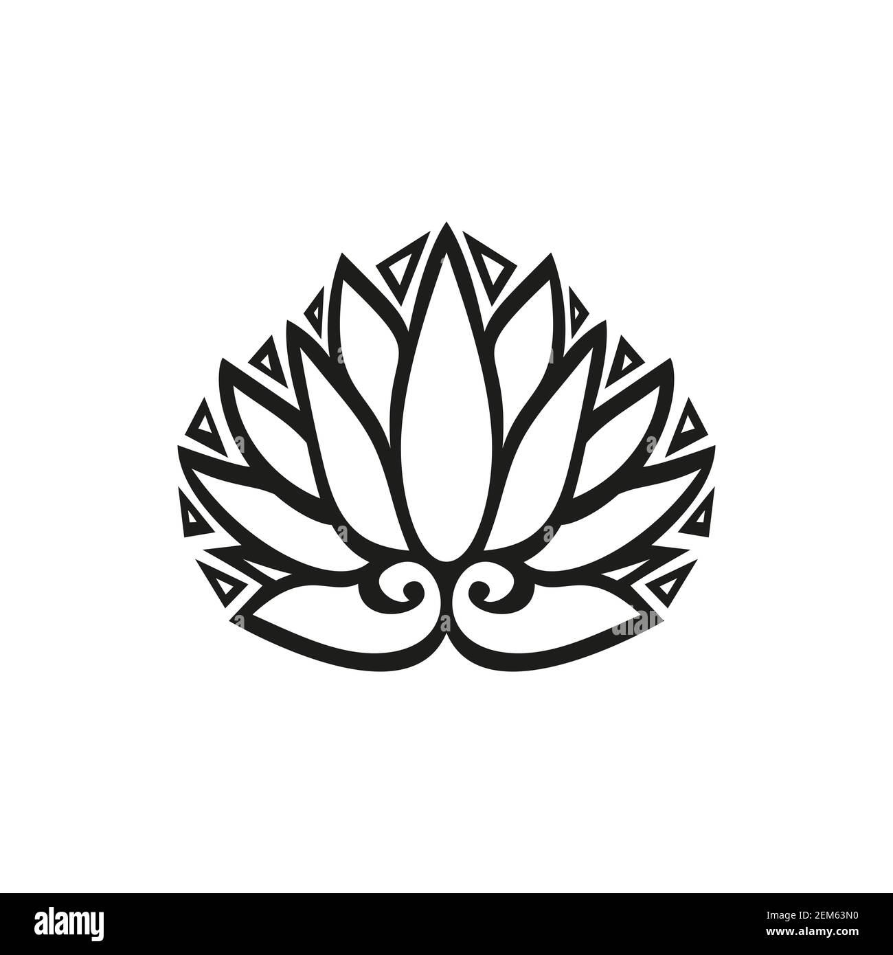 Japan style design flower Sign, leaf symbol Stock Vector Image & Art ...