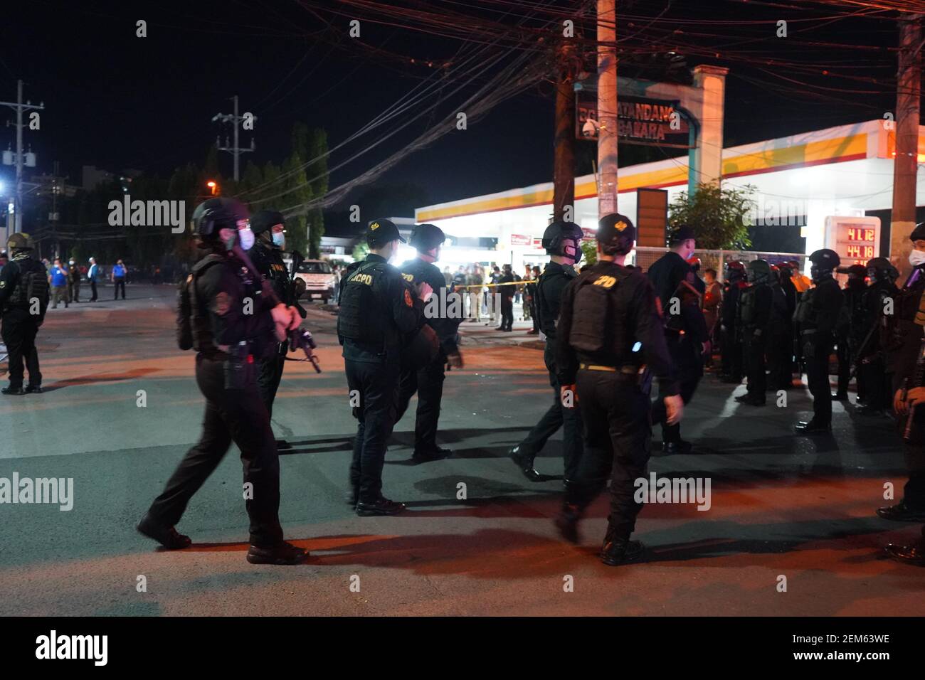 Quezon City, Philippines. 24th Feb, 2021. Two cops died after a mis ...