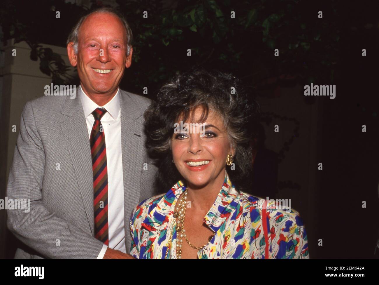 Elizabeth Taylor and Sir Gordon White. 1986. Credit: Ralph Dominguez ...