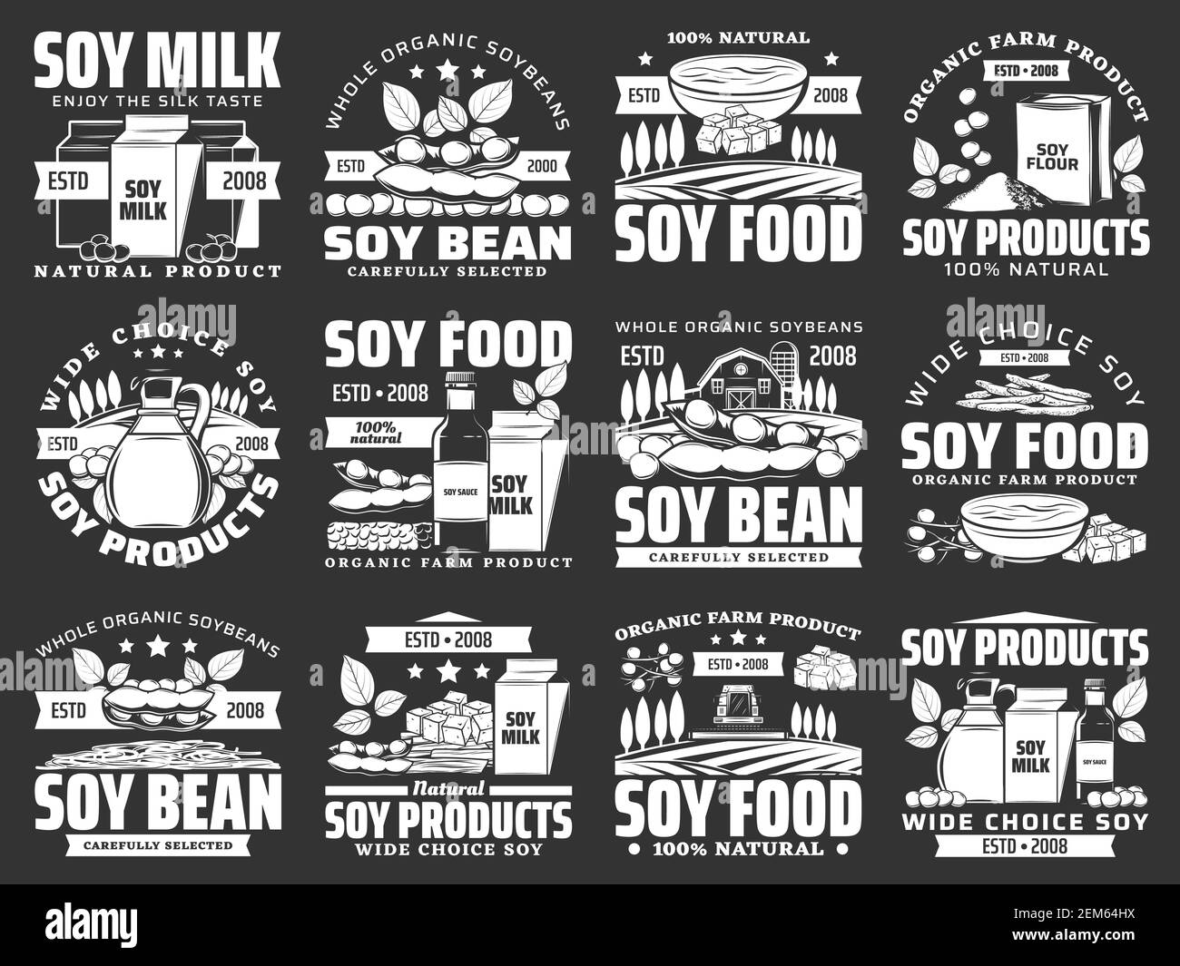 Soya bean grain Black and White Stock Photos & Images - Alamy