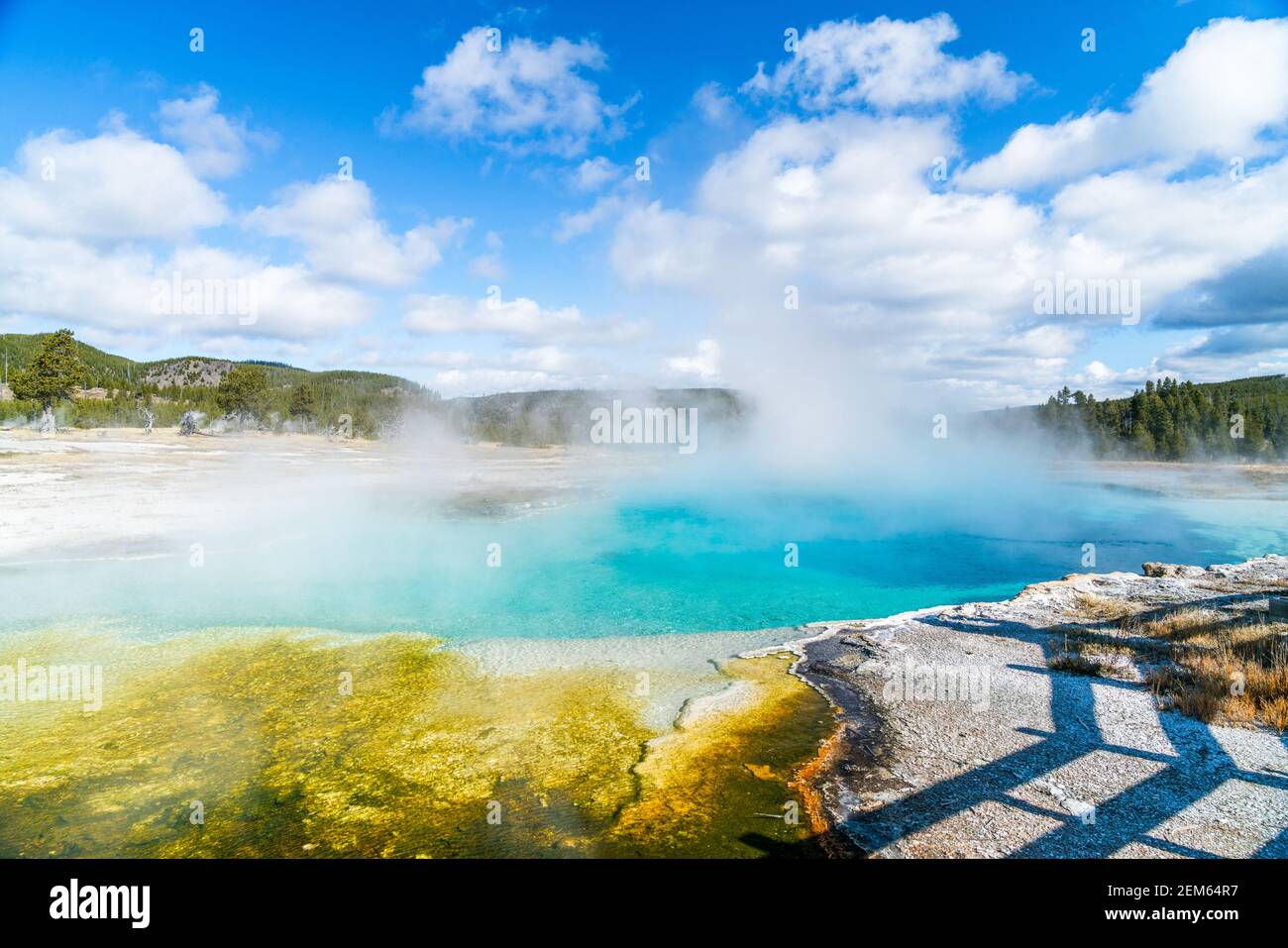 These sapphire thermal pools are a sight to behold steaming on a cool ...