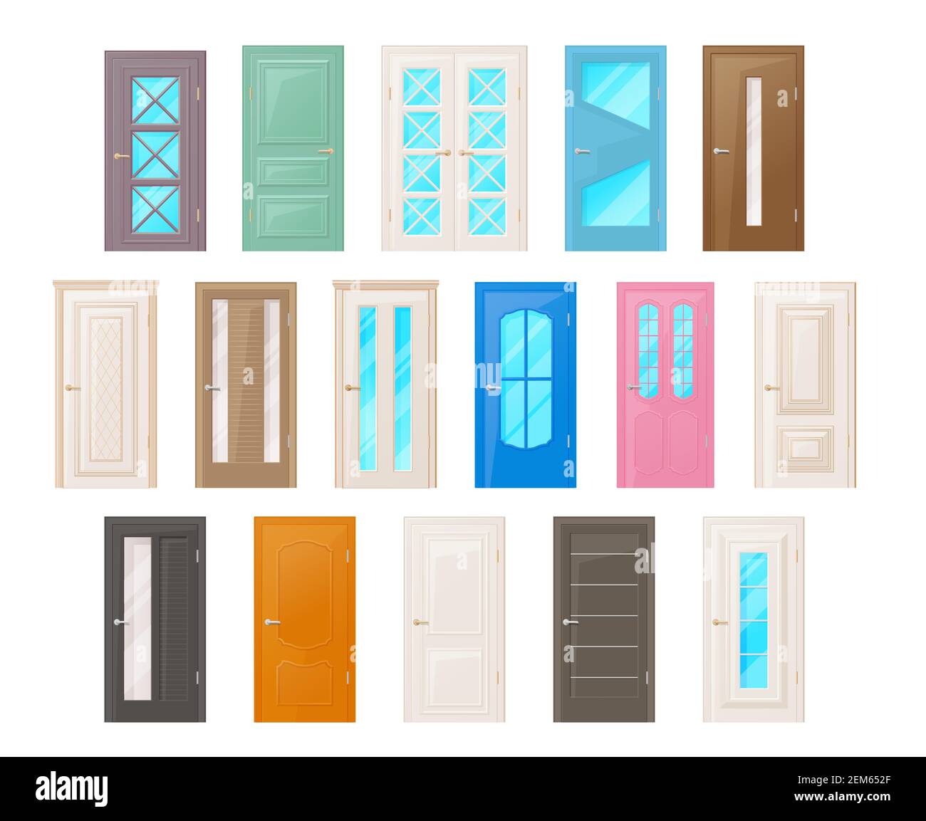 Doors doorknobs Stock Vector Images - Alamy