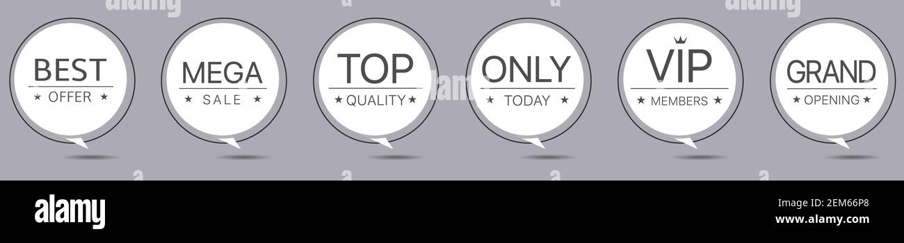 Round label icon set Stock Vector Image & Art - Alamy