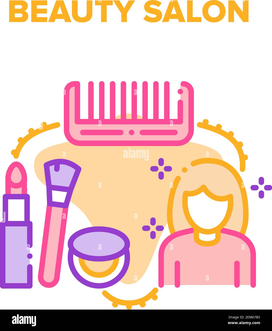 Beauty Salon Vector Concept Color Illustration Stock Vector Image & Art ...