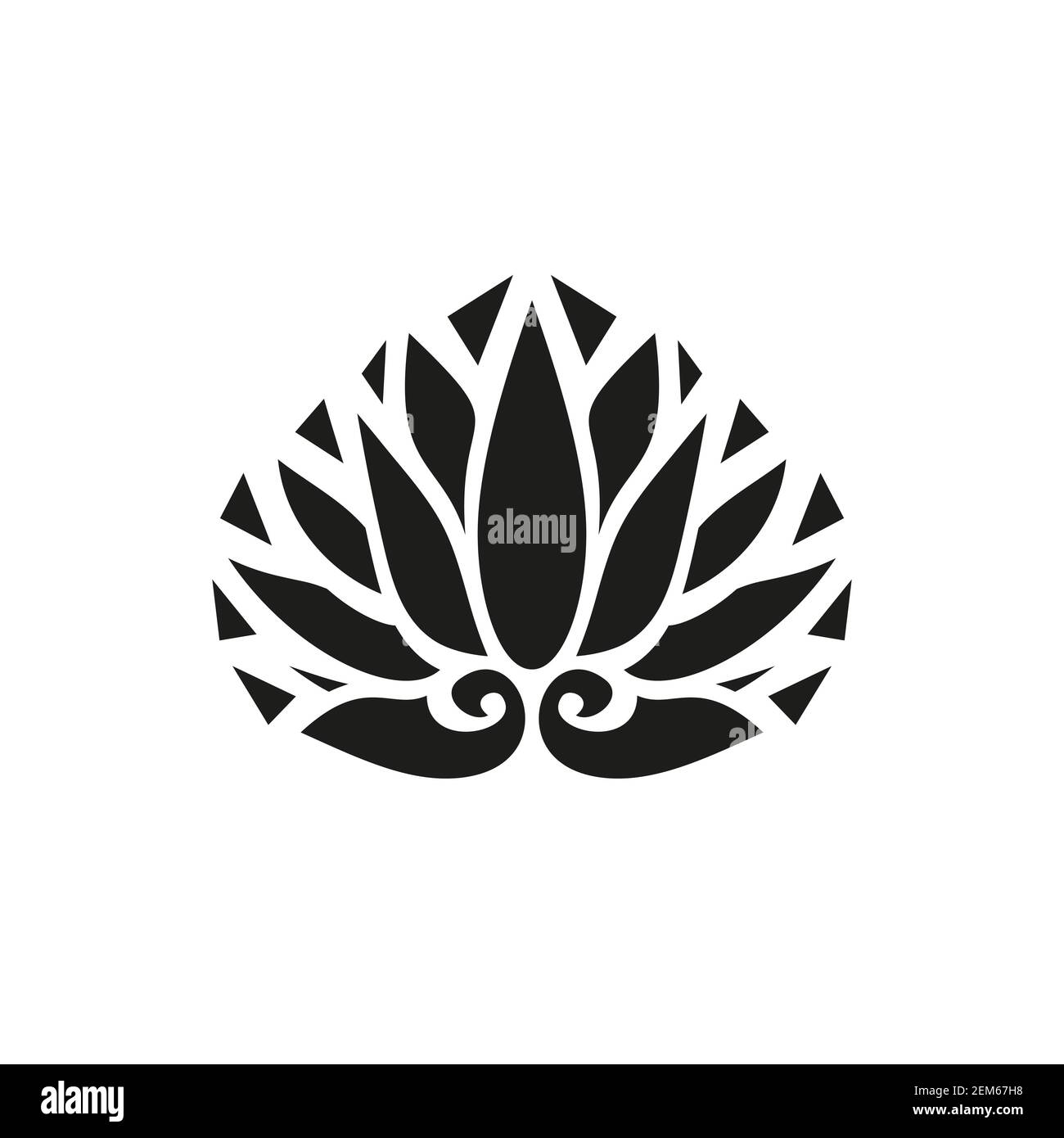 Japan style design flower Sign, leaf symbol Stock Vector Image & Art ...