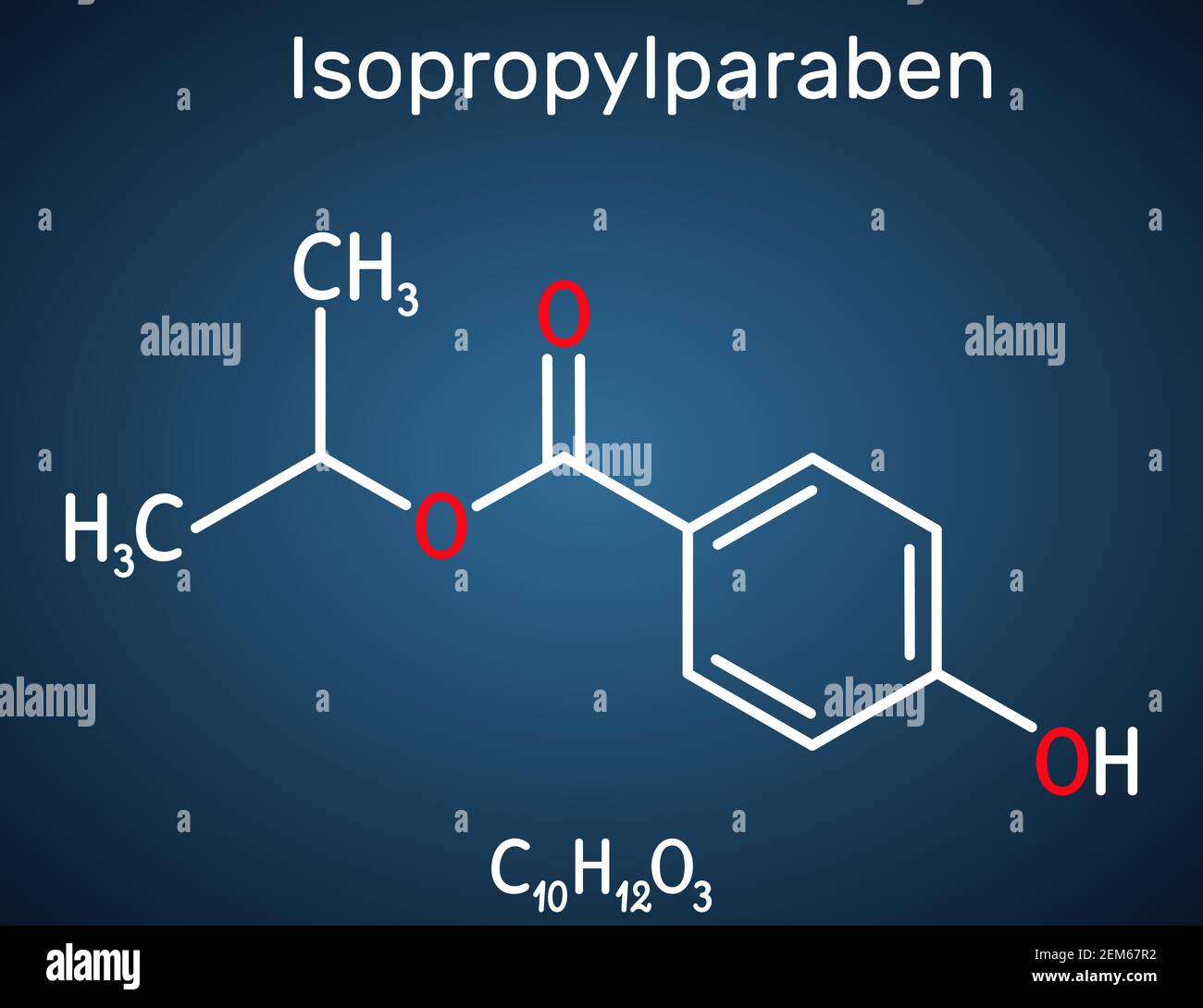 Isopropylparaben, isopropyl paraben molecule. It is paraben ...