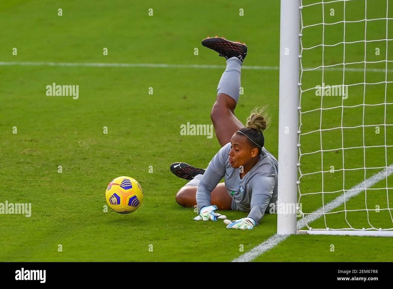 Orlando, United States. 24th Feb, 2021. Goalkeeper Barbara (#1 Brazil ...