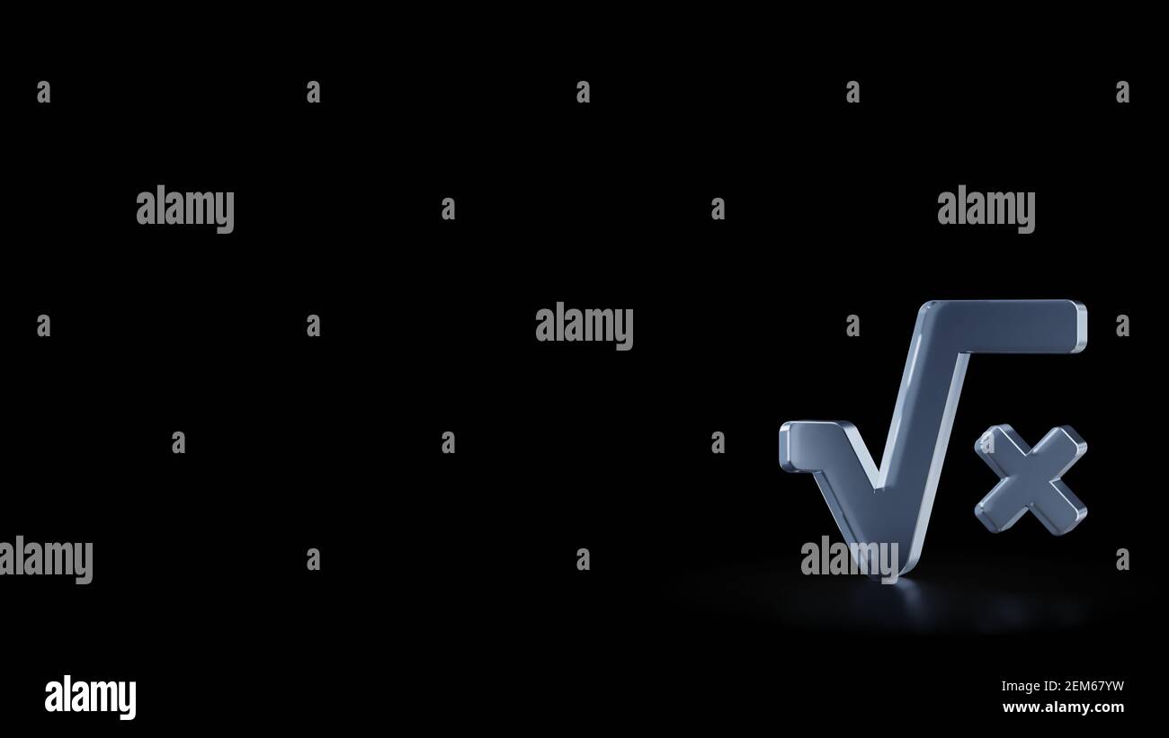 3d rendering of frosted glass symbol of root and letter x isolated on ...
