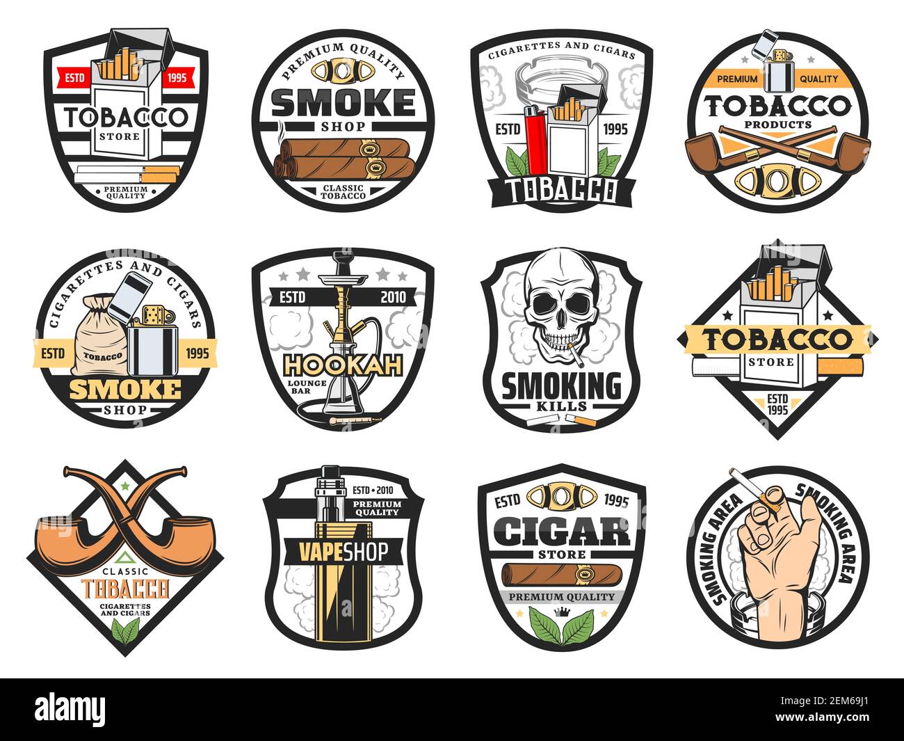 Cigarette packs Stock Vector Images - Alamy