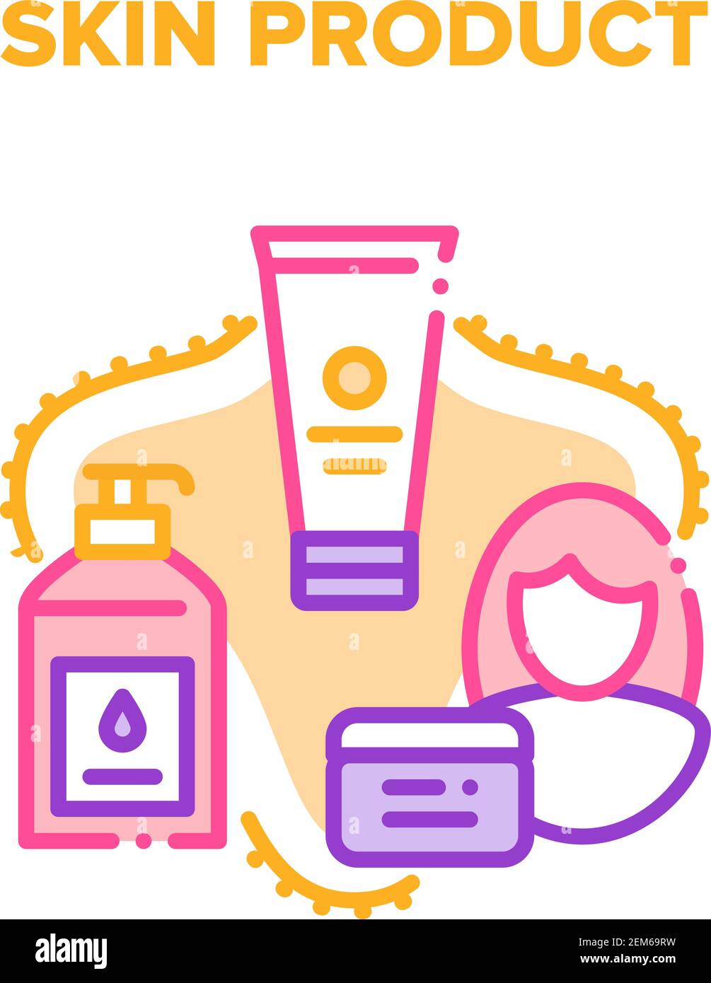 Skin Product Vector Concept Color Illustration Stock Vector Image & Art ...
