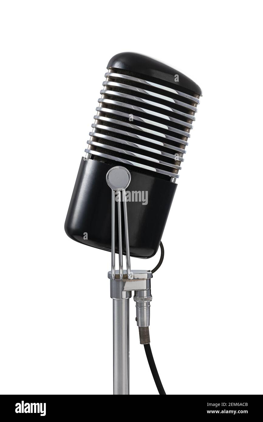 Side view of a 1940s microphone Stock Photo - Alamy