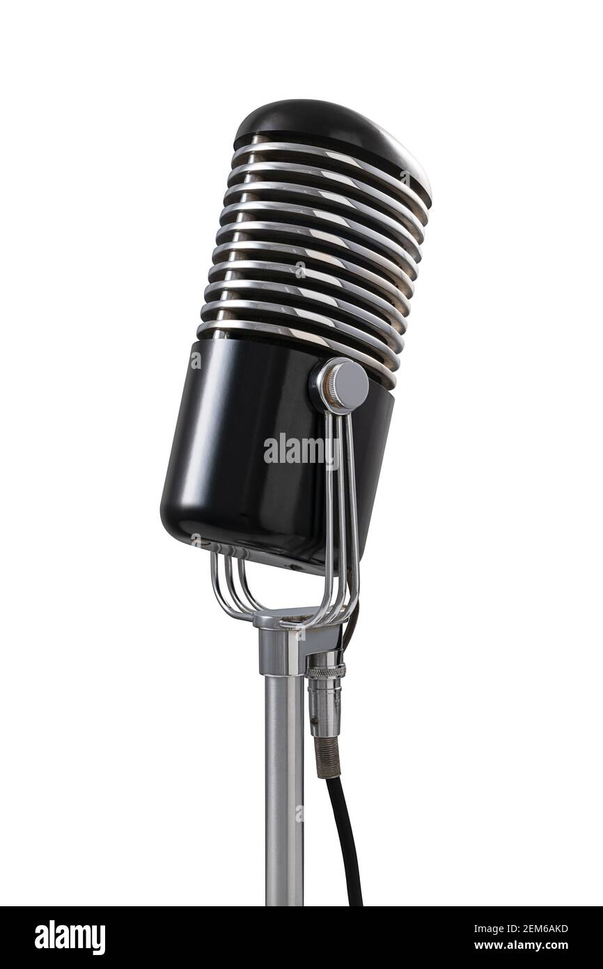 Front view of a 1940s microphone Stock Photo - Alamy