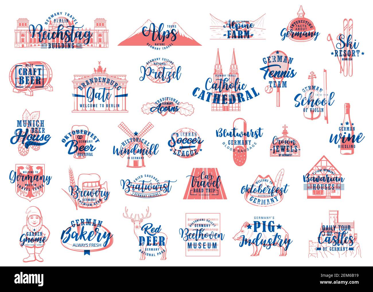 German food logo icon Stock Vector Images - Alamy