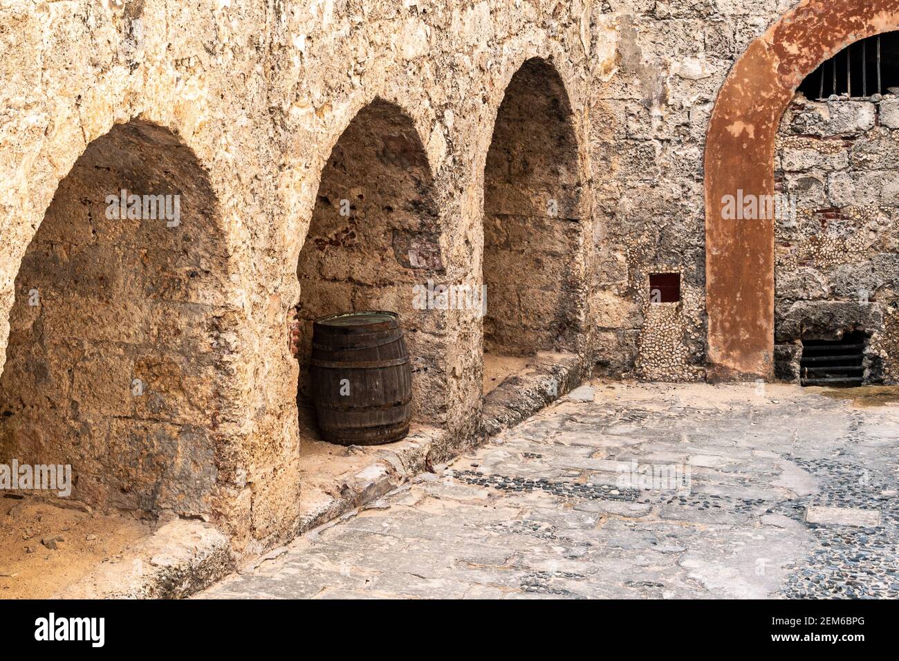 Interior walls of El Morro Castle, Old Havana, Cuba Stock Photo - Alamy