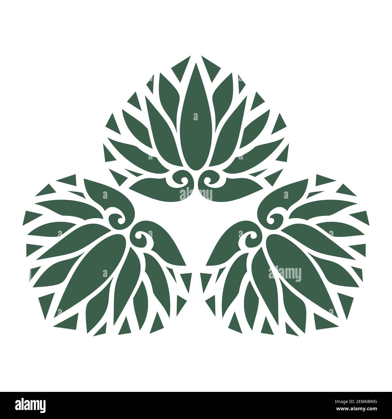 Japan style design flower Sign, leaf symbol Stock Vector Image & Art ...