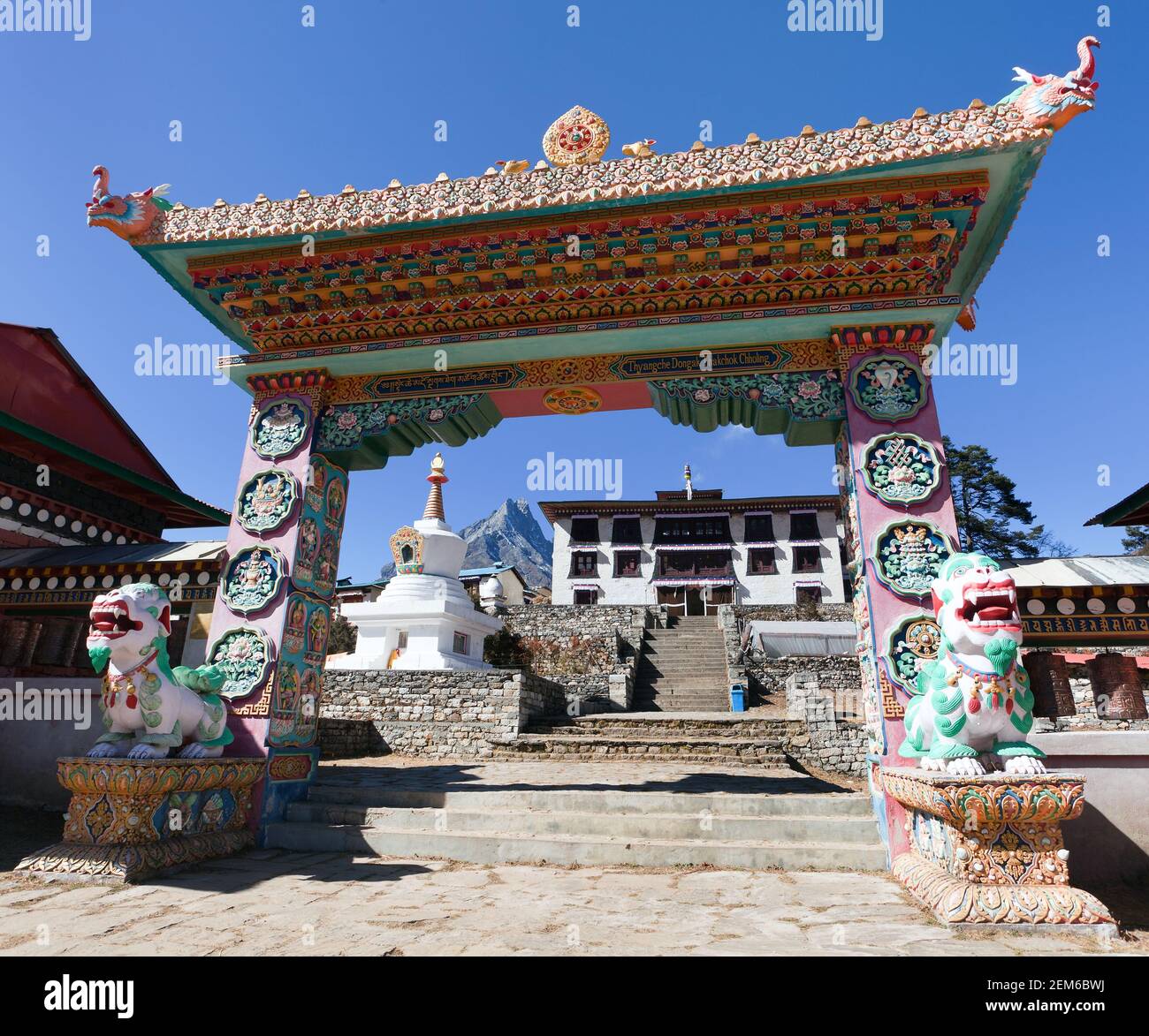 Gateway to Tengboche Monastery, the best monastery in Khumbu valley ...