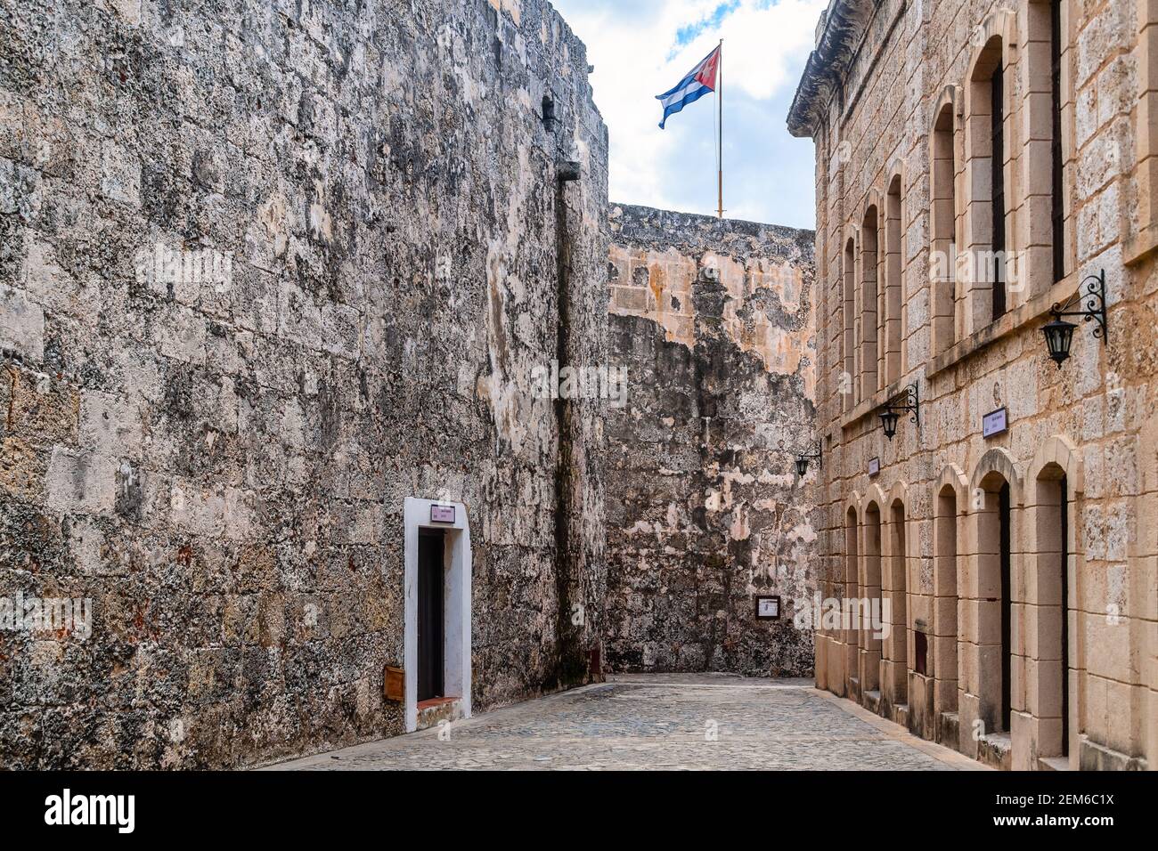 Interior walls of El Morro Castle, Old Havana, Cuba Stock Photo - Alamy