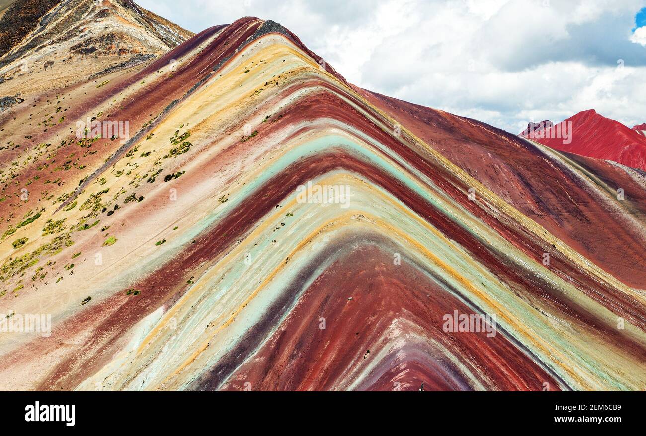 Rainbow mountains or Vinicunca Montana de Siete Colores, Cuzco region ...