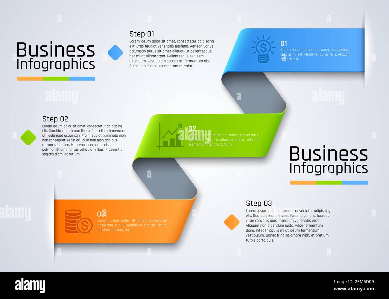 Step chart infographics of business presentation vector template. Chart ...