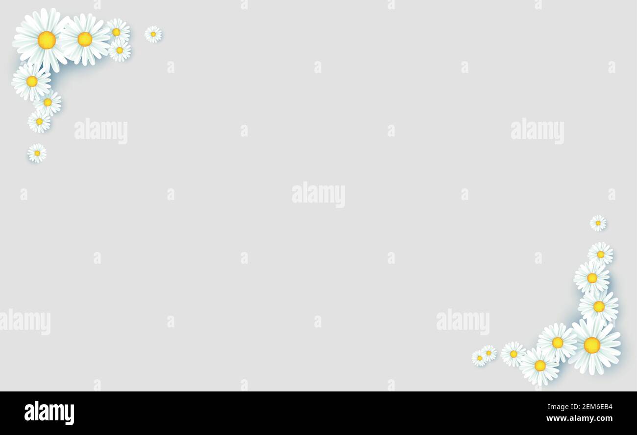 Abstract realistic background template with flowers - Vector ...