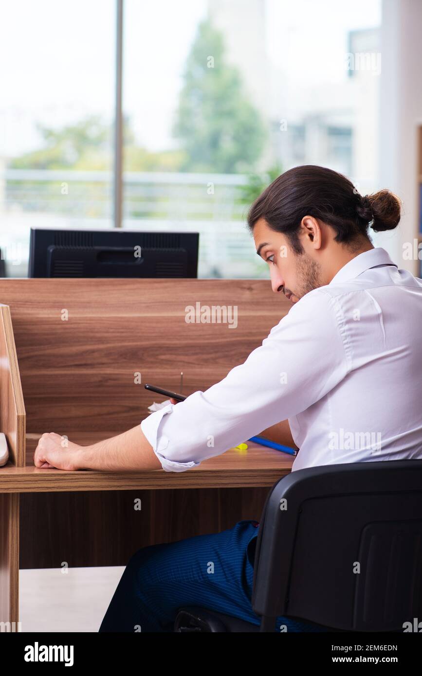 Back view young overworked businessman hi-res stock photography and ...