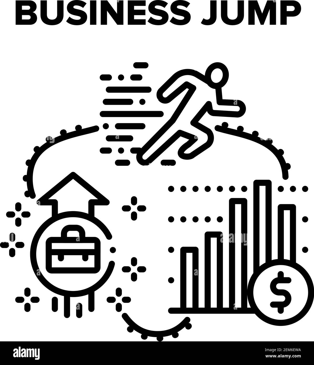 Business Jump Vector Black Illustrations Stock Vector Image & Art - Alamy