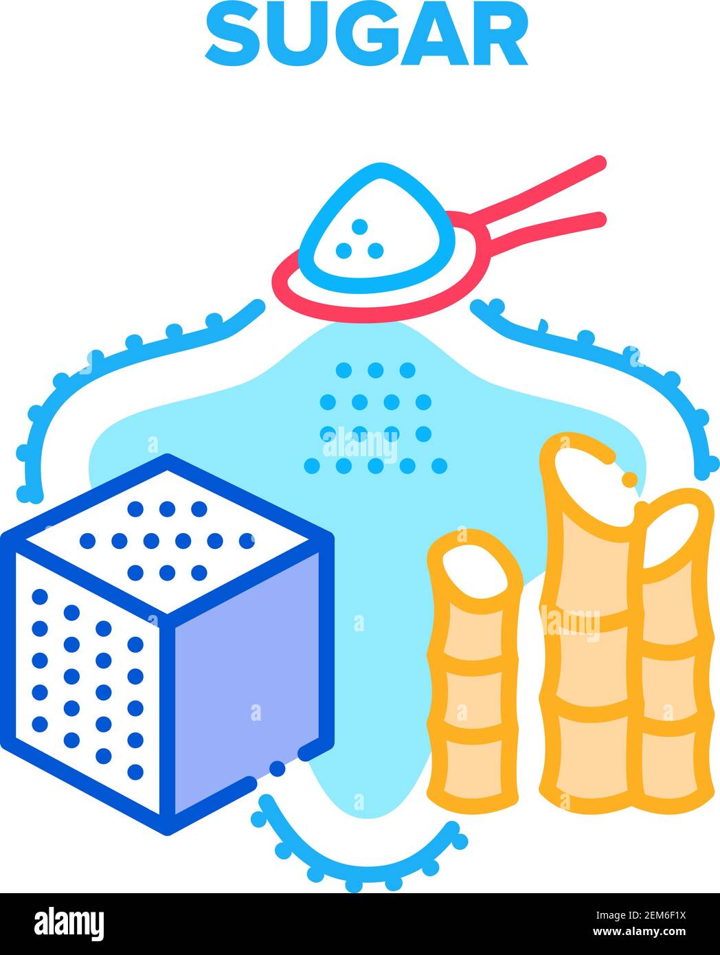 Sugar Sweet Vector Concept Color Illustration Stock Vector Image & Art ...