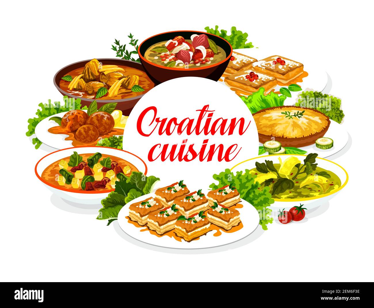 Croatian cuisine restaurant menu, traditional breakfast, lunch and ...