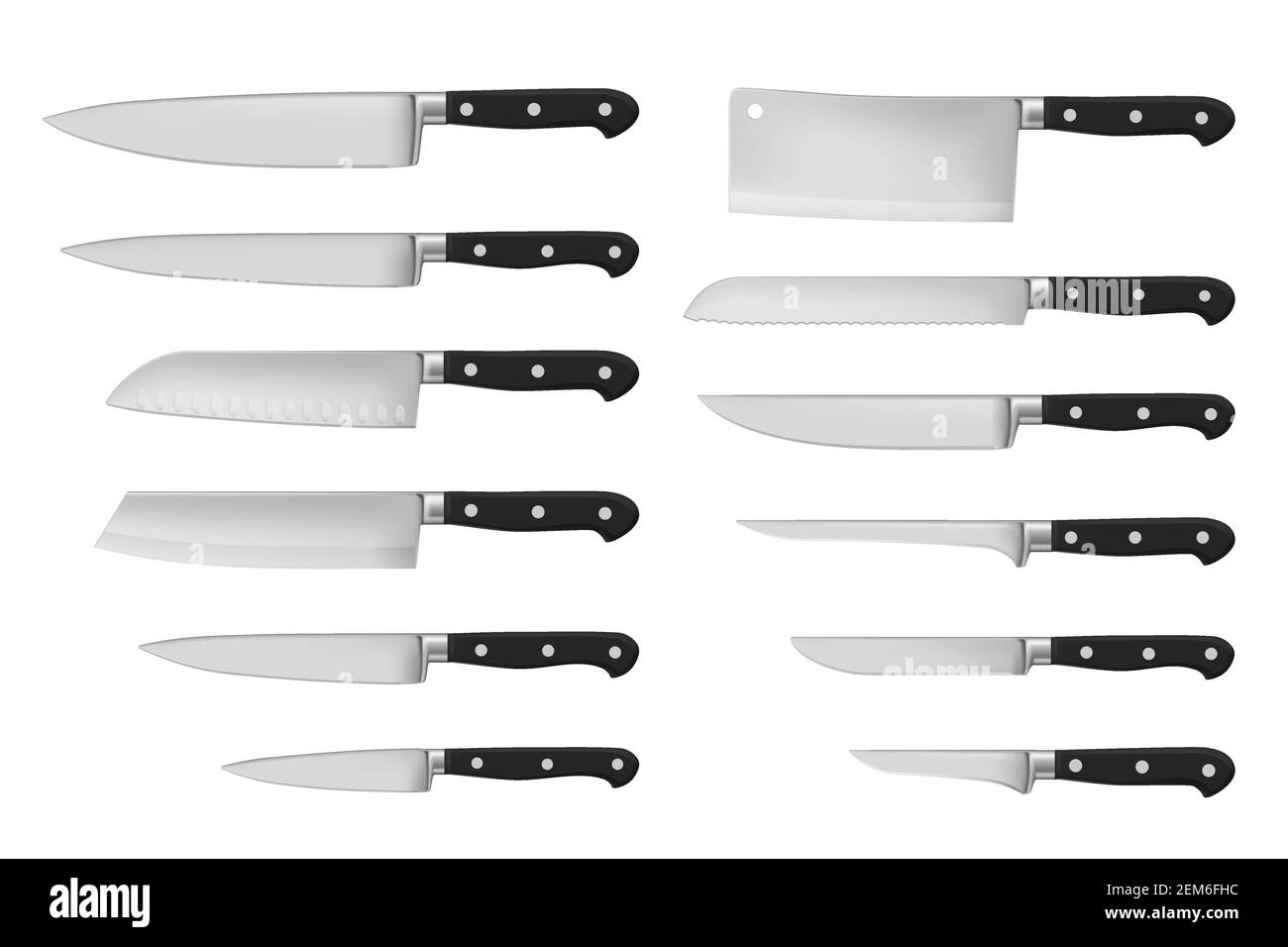 Chefs knife cutting fruit Stock Vector Images - Alamy