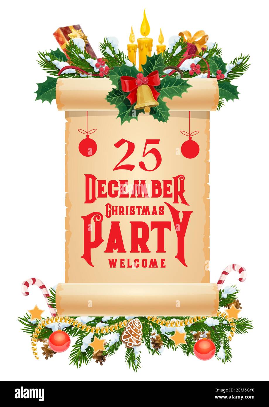 Christmas Party Invitation Clipart