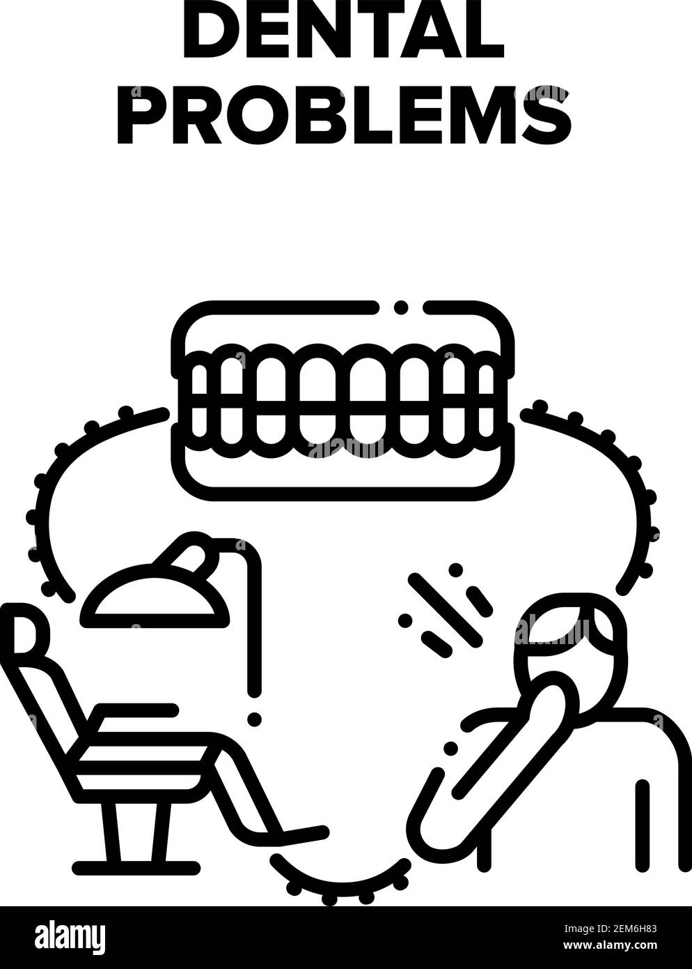 Dental Problems Vector Black Illustrations Stock Vector Image & Art - Alamy