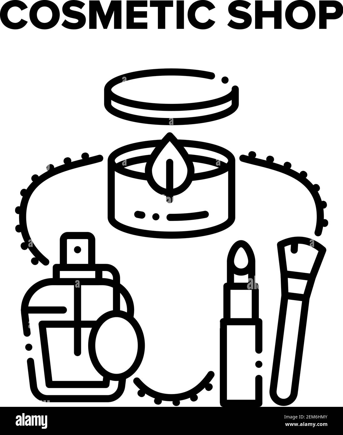 Cosmetic Shop Vector Black Illustrations Stock Vector Image & Art - Alamy