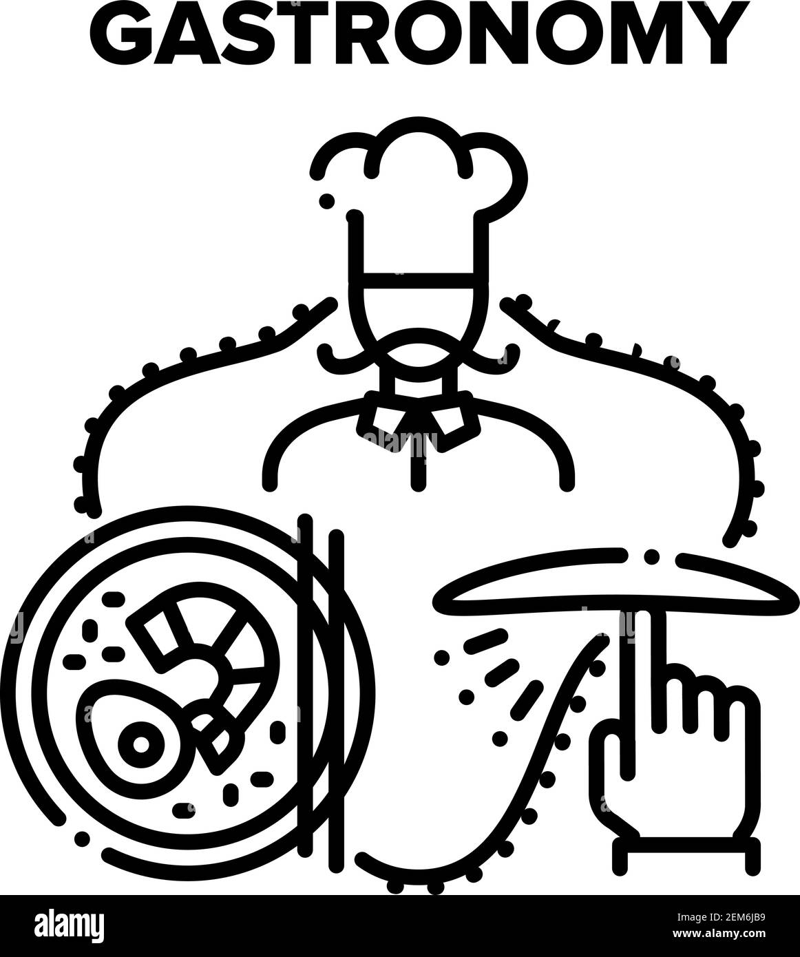 Gastronomy Food Vector Black Illustrations Stock Vector Image & Art - Alamy